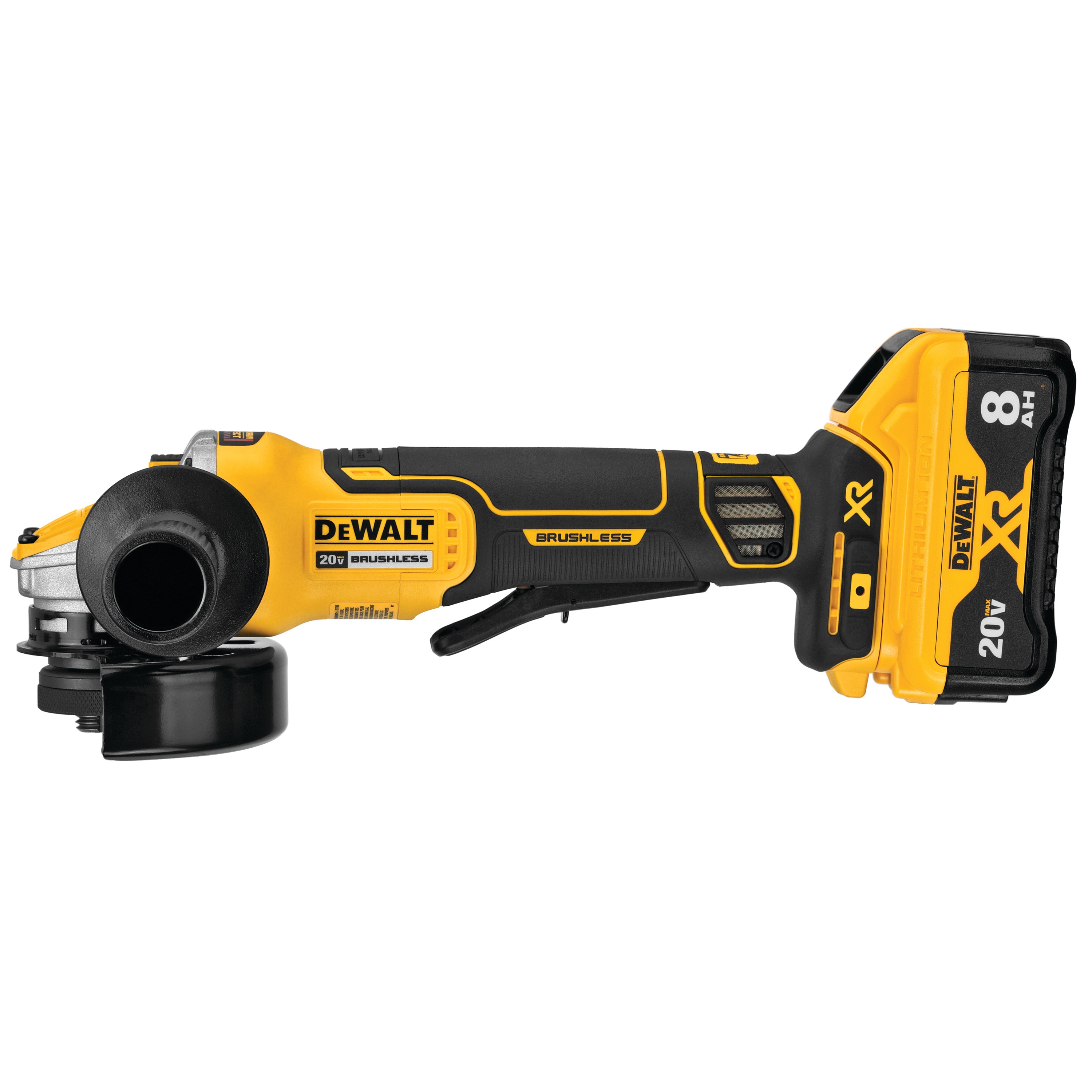 20V MAX* XR® Brushless Cordless 4-1/2 - 5 in. Switch Small Angle Grinder with POWER DETECT™ Tool ...