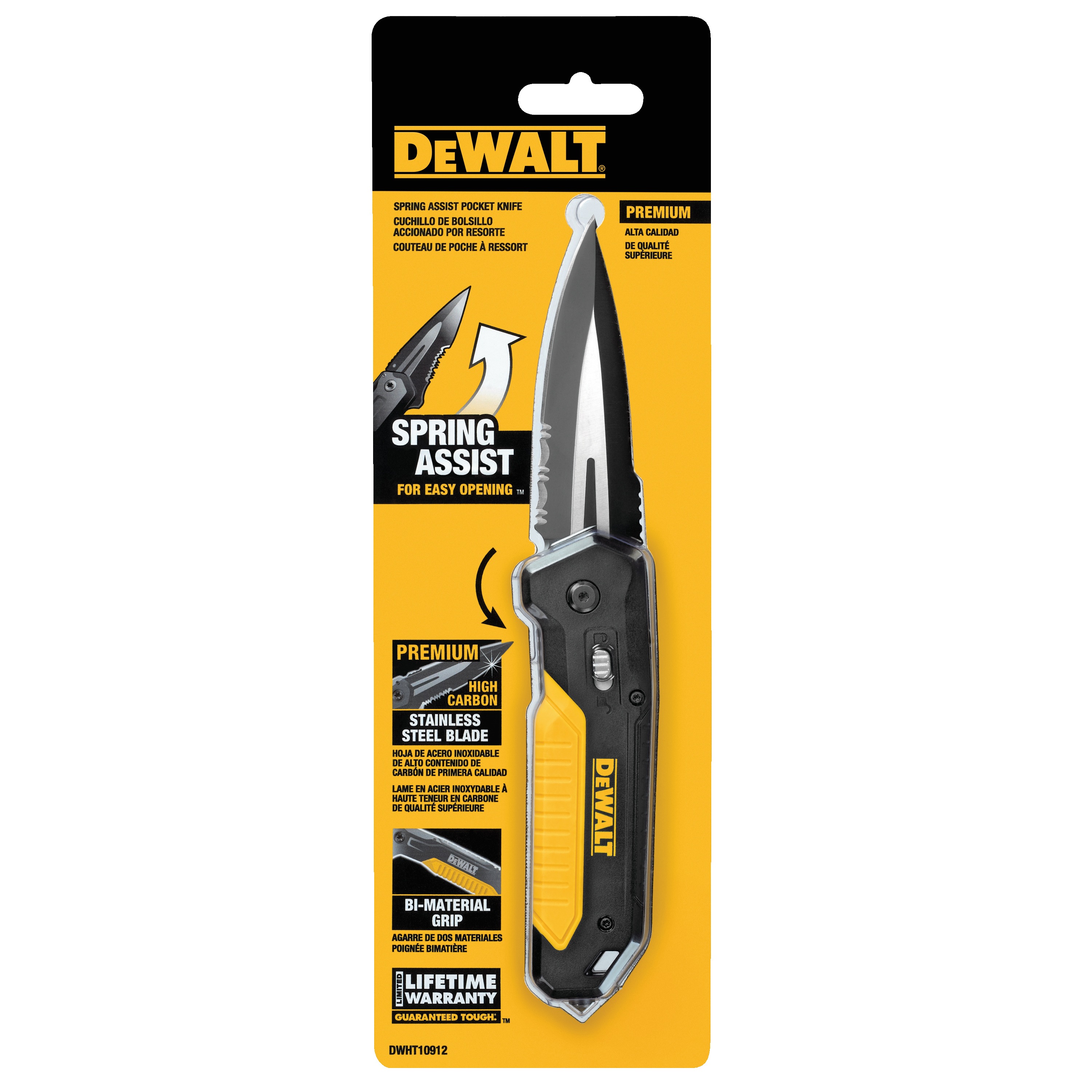 Premium Spring Assist Pocket Knife - DWHT10912 | DEWALT