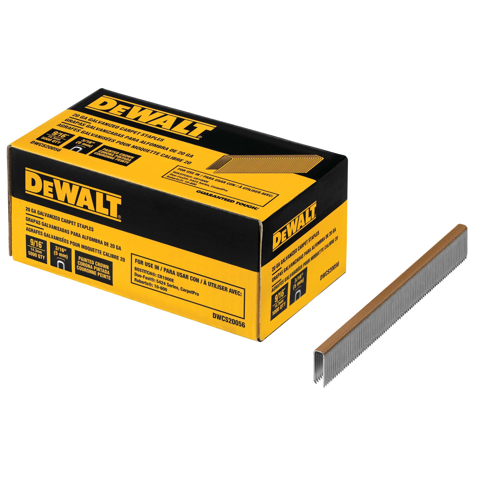 20 Gauge Painted Crown Carpet Staples | DEWALT